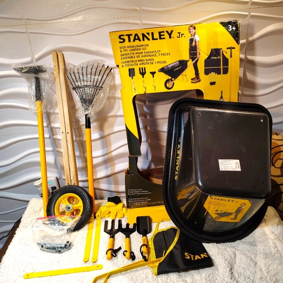 Stanley Jr | Other | New Stanley Jr Kids Wheelbarrow 7 Pc Garden Set ...